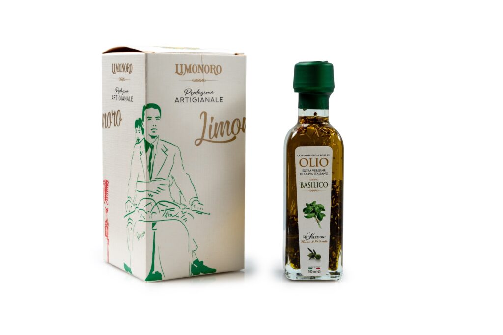 Extra Virgin Olive Oil with Basil 100ml - Limonoro